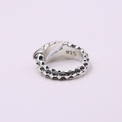 Men's Sterling Silver Eagle Claw Wrap Ring - Jewelry1000.com