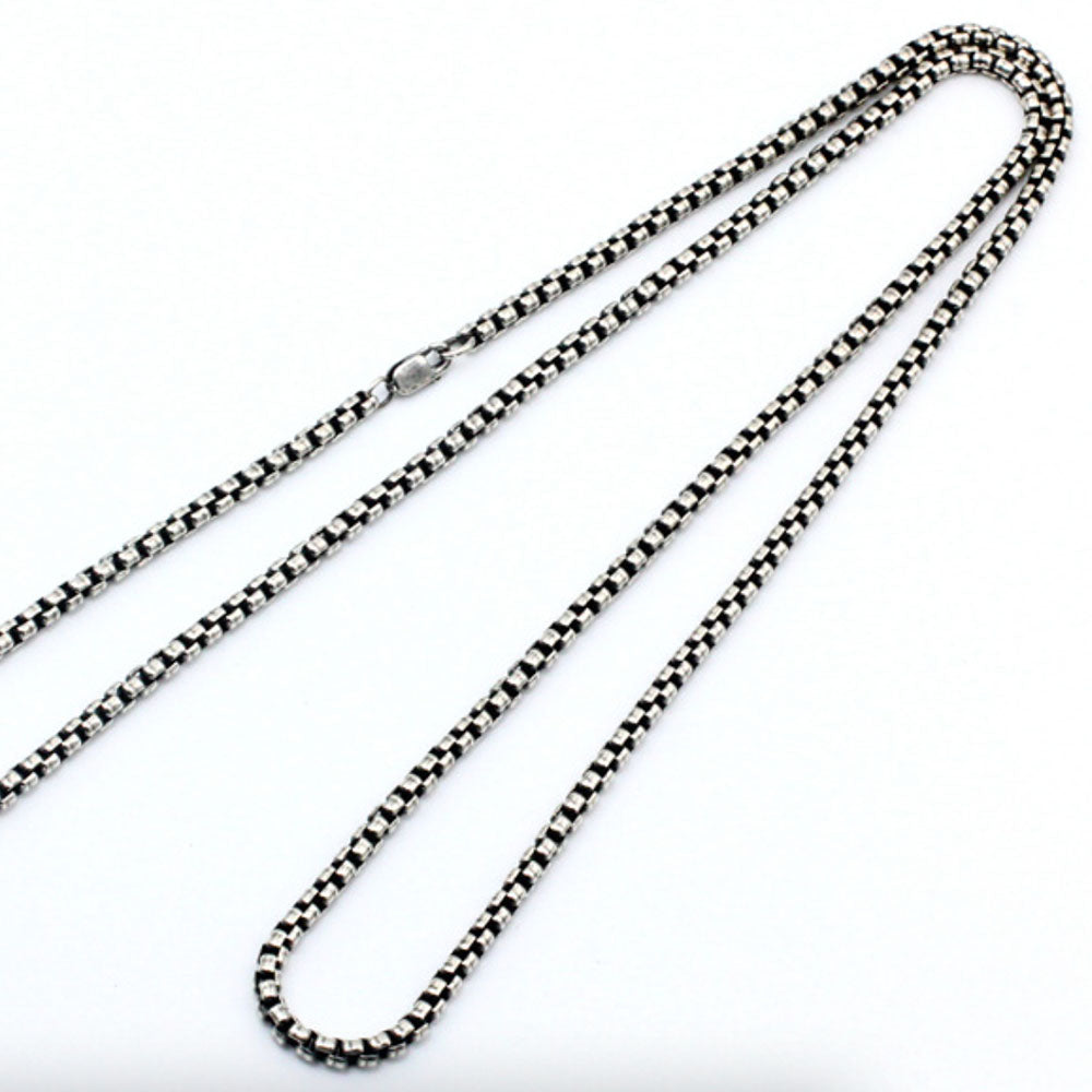 Men's Sterling Silver Box Chain – Jewelry1000