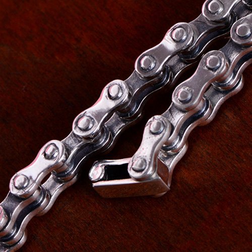 Men's Sterling Silver Bike Chain Bracelet - Jewelry1000.com