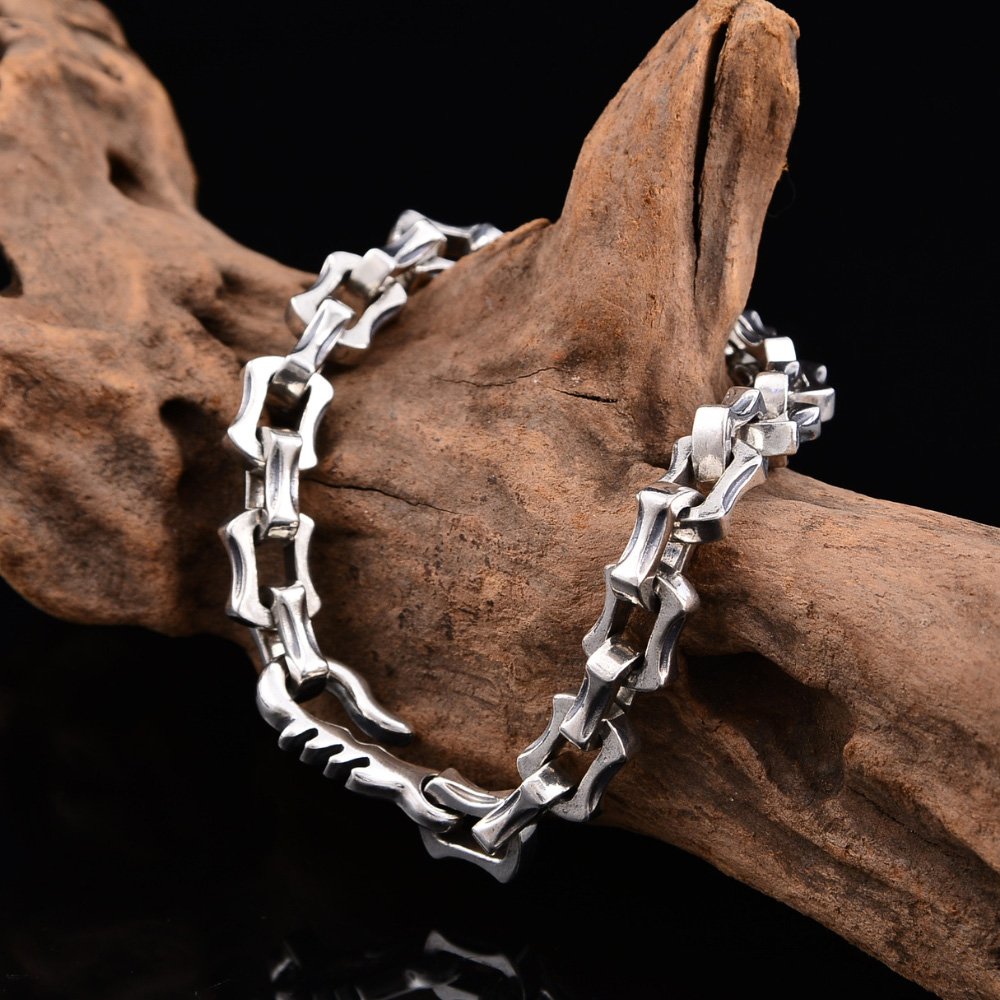 Mens chunky sterling silver bracelets store