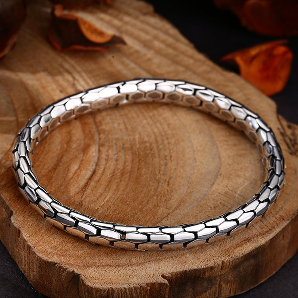 Sterling Silver Snake Chain Bracelet for Men - Jewelry1000.com